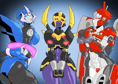 Rule 34 3girls Arcee Arcee Prime Ass Big Ass Big Breasts Big Butt Blackarachnia Bondage
