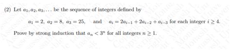 solved 2 let a1 a2 a3 … be the sequence of integers