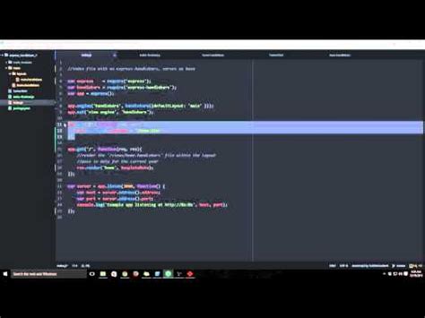 Setting Up Express Handlebars Within Node Js Part 1 YouTube