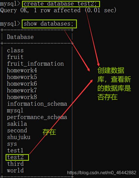 命令行中操作mysql，登录mysql，查看所有数据库，使用目标数据库，查看当前使用的数据库名称，创建数据库，删除数据库，查看数据库中表，查看表字段信息，查看建表语句 （4）将在终端使用命令