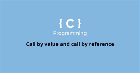 Call By Value And Call By Reference In C Programming Languages Coding