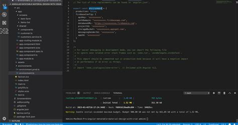 angular datatable material design with crud