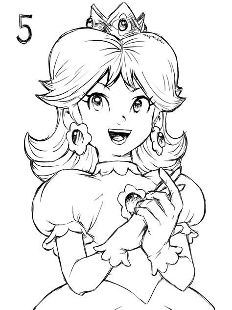 Thegrandstar Peach Daisy Rosalina Drawn In A Mario Manga Style