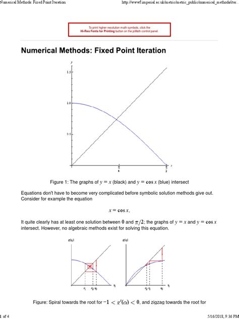 numerical methods fixed point iteration pdf numerical analysis trigonometric functions