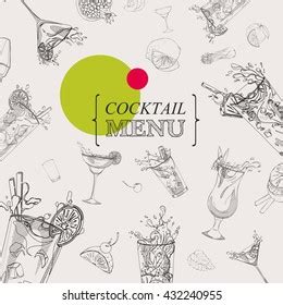 Template Designs Cocktail Menu Stock Vector Royalty Free 432240955