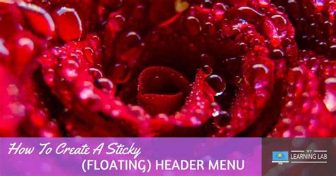 How To Create A Sticky Header Menu WPLearningLab