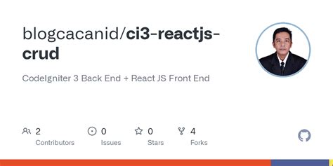GitHub Blogcacanid Ci3 Reactjs Crud CodeIgniter 3 Back End React