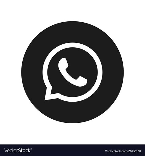 Whatsapp Logo Phone Icon Royalty Free Vector Image