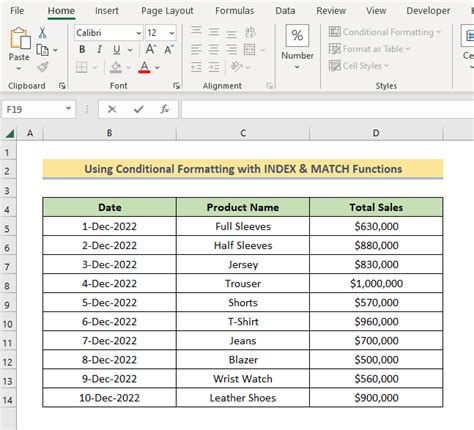 how to apply conditional formatting with index match in excel