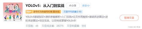《yolov5：从入门到实战》专栏介绍 and 专栏目录 yolov5书籍 csdn博客