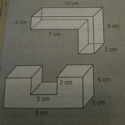 10 Cm 2 Cm 6 Cm 7 Cm 2 Cm 3 Cm 6 Cm 3 Cm 3 Cm 9 Cm Tentukan Volume Gabungan Tersebut Alumnos