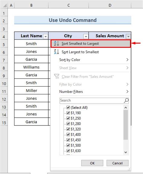 How To Remove Sort In Excel Reverting Back To The Original Dataset