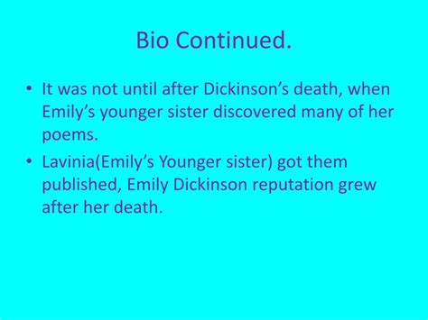 Ppt Emily Dickinson Powerpoint Presentation Free Download Id2169751