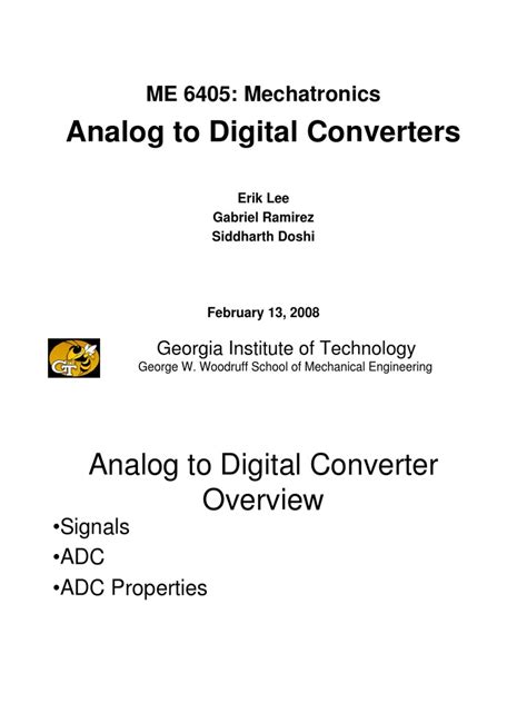 analog to digital converters pdf analog to digital converter sampling signal processing