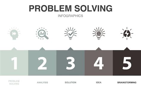 Premium Vector Problem Solving Icons Infographic Design Template