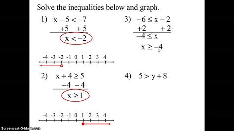 solving inequalities add subtract youtube
