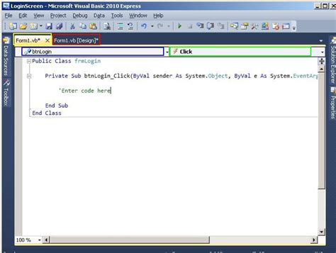 visual basic tutorial step by step example