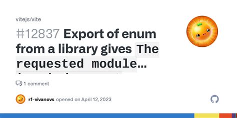 Export Of Enum From A Library Gives The Requested Module Does