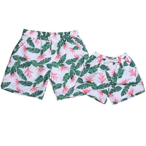 Wolled Father And Son Matching Summer Swim Trunks Fashions Print