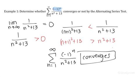 how to determine whether a series converges or diverges using an alternating series test