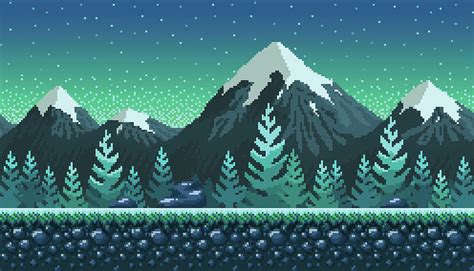 8 Bit Jungle Background Clipart
