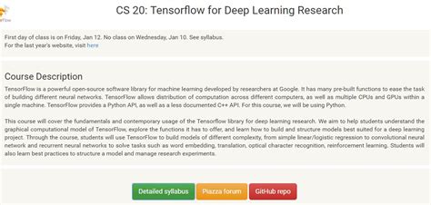 2018斯坦福cs 20深度学习tensorflow实战课程（附ppt下载） 腾讯云开发者社区 腾讯云