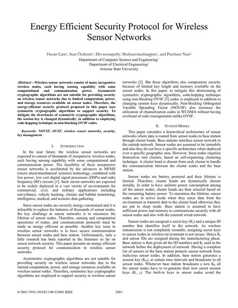 pdf energy efficient security protocol for wireless sensor networks