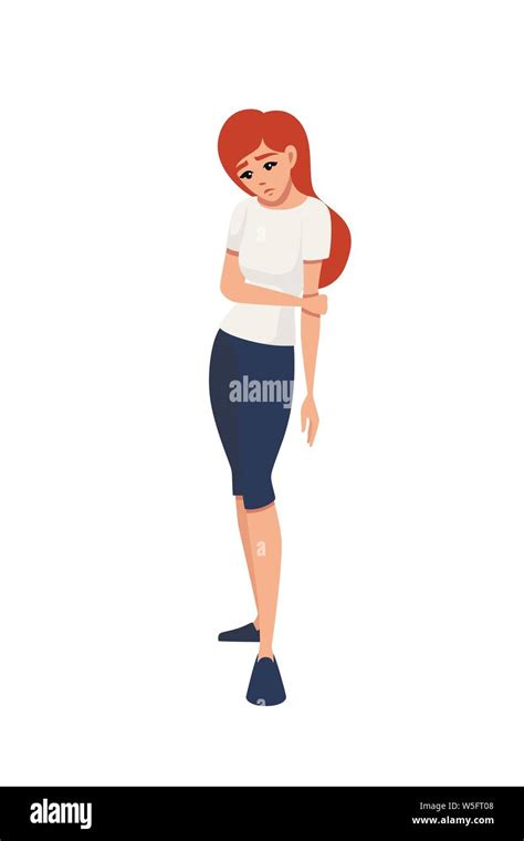 Girl Bent Over Stock Vector Images Alamy