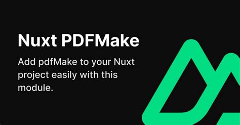 easily generate pdfs in nuxt js using pdfmake