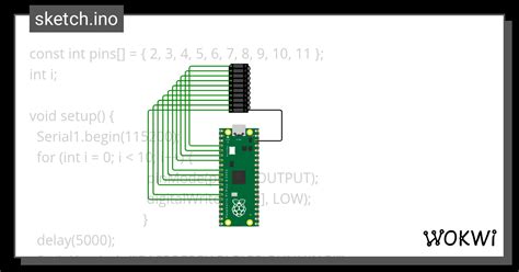 Running Led Bar O Wokwi Esp32 Stm32 Arduino Simulator