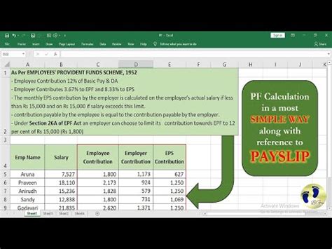 How To Calculate PF In Excel Calculate EPF And EPS In Excel YouTube