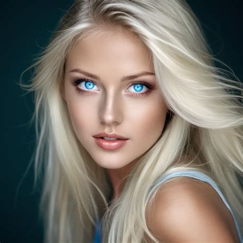 Captivating Blond Women With Mesmerizing Blue Eyes Muse Ai