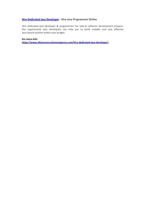 ppt hire dedicated java developer hire java programmer online powerpoint presentation id
