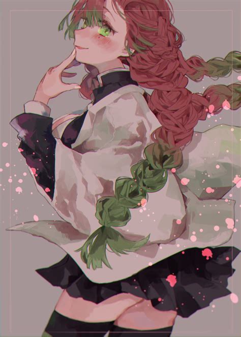 Wallpaper Kimetsu No Yaiba Anime Girls Fan Art Digital Art 2d Vertical Simple Background