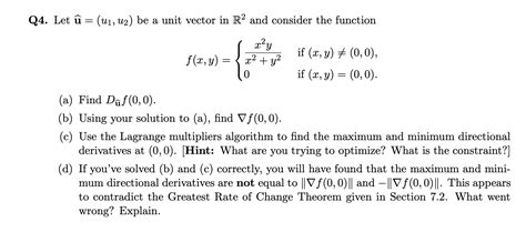 solved q4 let u u1 u2 be a unit vector in r2 and consider