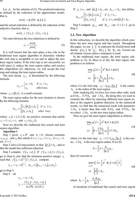 an improved line search and trust region algorithm