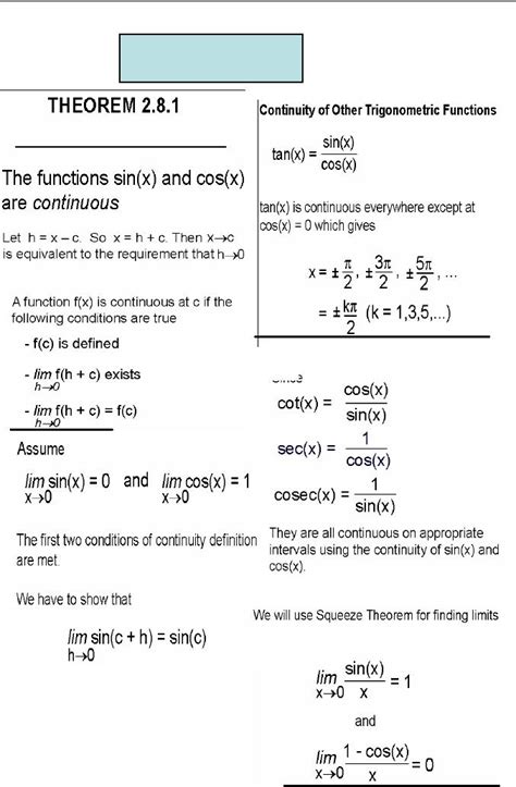 limit and continuity of trigonometric functions calculus and analytical geometry formal sciences