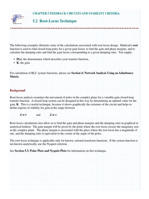 5 2 root locus technique pdf applied mathematics mathematical objects