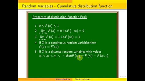 discrete random variables cumulative distributive function introduction part 1 youtube