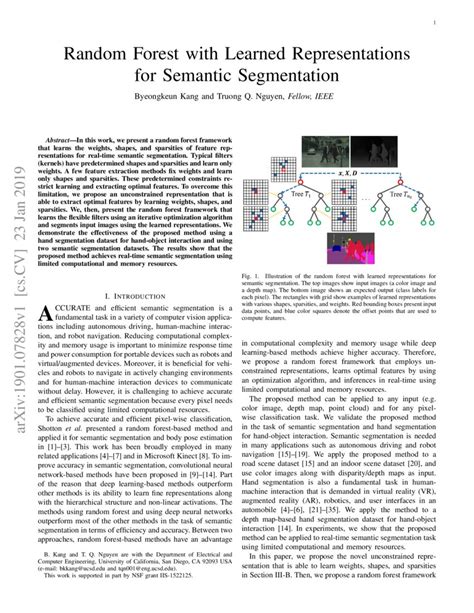 random forest with learned representations for semantic segmentation deepai
