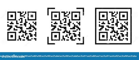 QR Code Qr Code Frame Vector Set Code For Scanning From A Smartphone