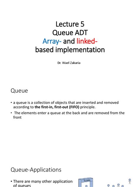 lecture 6 queue array and liked list pdf queue abstract data type computing