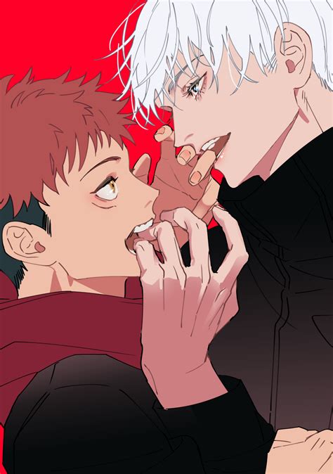 Gojou Satoru And Itadori Yuuji Jujutsu Kaisen Drawn By Tenobe Danbooru