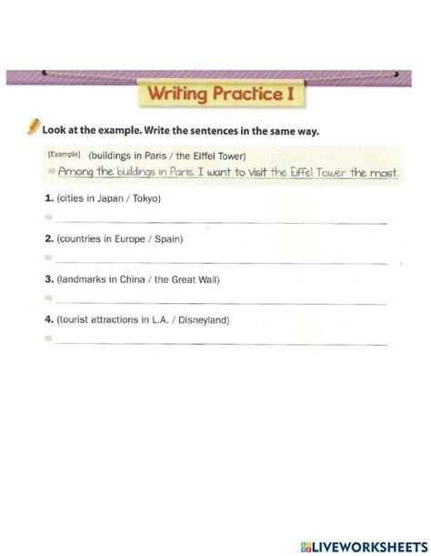 writing p6 online exercise for live worksheets