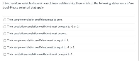 solved if two random variables have an exact linear