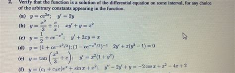 solved verify that the function is a solution of the