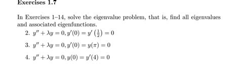 exercises 1 7in exercises 1 14 ﻿solve the eigenvalue