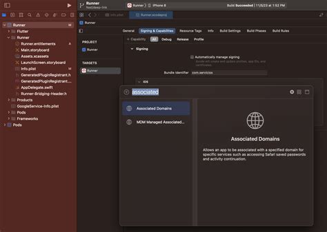Xcode How To Register Associated Domains With Xcode Stack