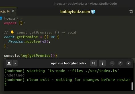Property Does Not Exist On Type Void In TypeScript Bobbyhadz