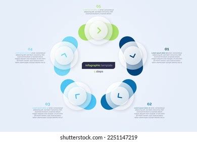 Five Option Circle Infographic Design Template Stock Vector Royalty